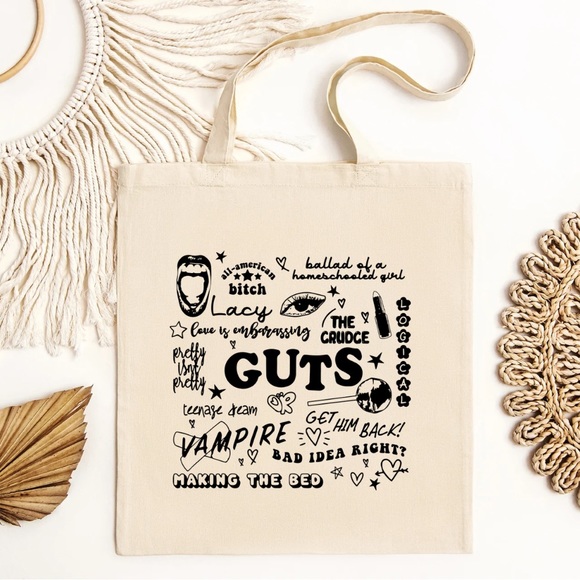 Handmade | Bags | Olivia Rodrigo Guts Tote Bag | Poshmark